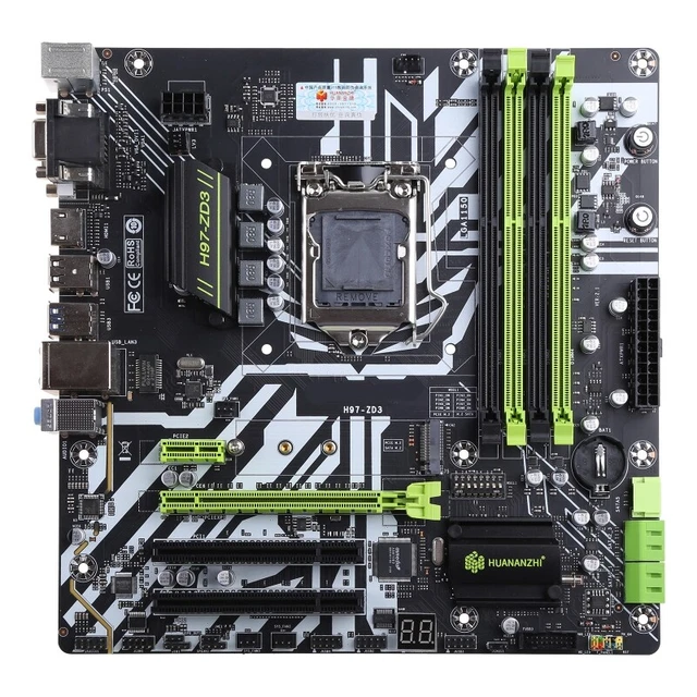 HUANANZHI H97 ZD3 Motherboard LGA 1150 M-ATX SATA3 USB3.0 NVME NGFF for M.2 £104.66 - PicClick UK