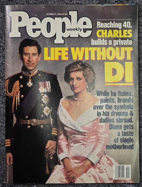 PEOPLE MAGAZINE OCTOBER 1988 Life Without Di Prince Charles Diana £5.28 ...