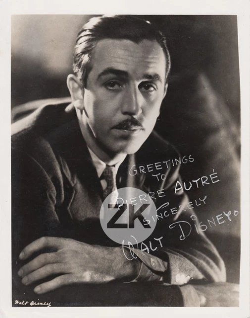WALT DISNEY PIERRE AUTRE Animation CARTOON GOTTFREDSON Autographe Photo ...