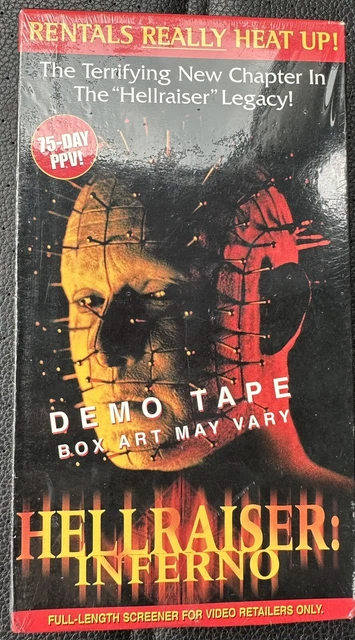 RARE HELLRAISER: INFERNO VHS MOVIE FULL-LENGTH DEMO SCREENER SEALED W ...