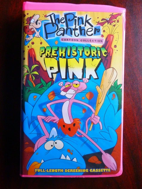 THE PINK PANTHER “Prehistoric Pink” VHS 1997 CARTOON Good CLAM SHELL ...