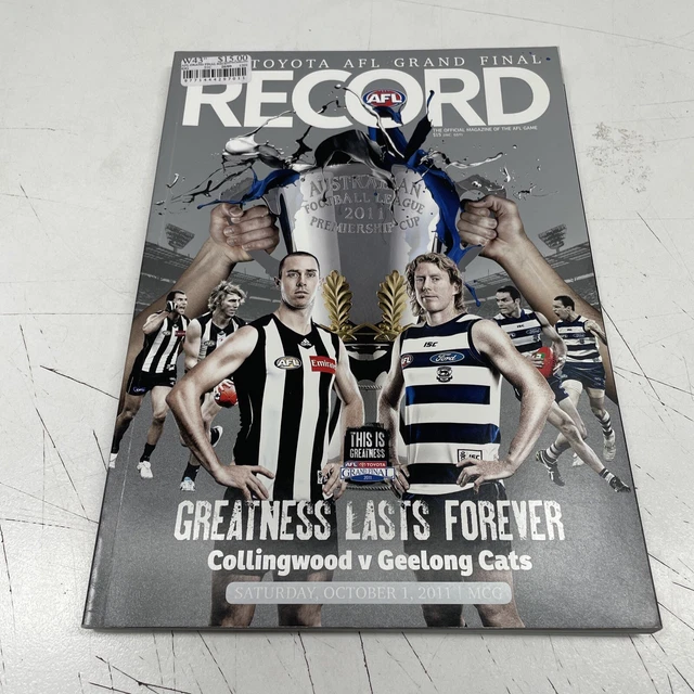ORIGINAL RETRO AFL VFL Football Footy Grand Final Record 2008 Geelong ...