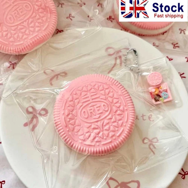 TABA SQUISHY STICKY Pink Oreo Stress Reliever Sensory Toy Extra Squishy ...