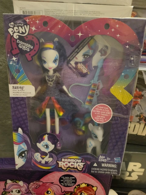 MY LITTLE PONY Equestria Girls Rainbow Rocks Rarity Doll & Pony Set ...