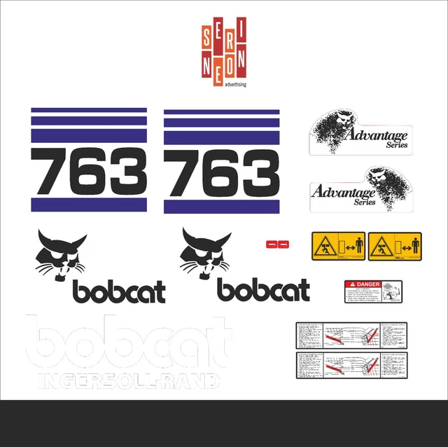 KIT ADESIVI STICKERS BOBCAT 763 EUR 55,00 - PicClick IT
