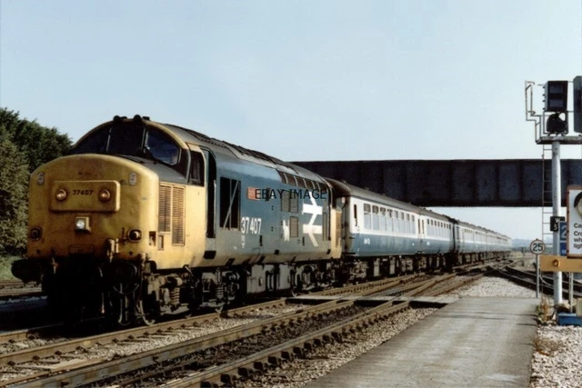 PHOTO CLASS 37 Loco No 37407 At Westbury 1989 £2.35 - PicClick UK