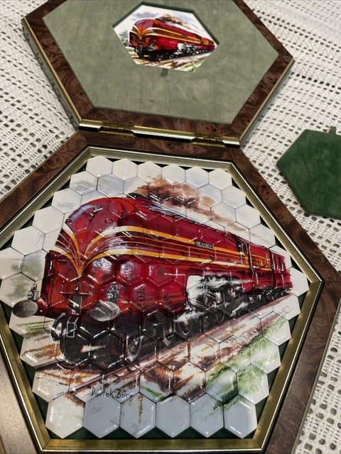 VINTAGE JAMES PETERS Worcester Porcelain Jigsaw Puzzle Green Velvet ...