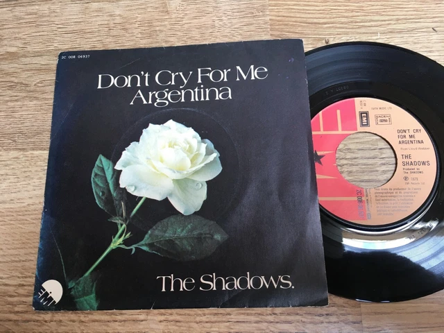 SP FRANCE THE SHADOWS Don't cry for me Argentina / Montezuma's revenge 1979 EXC EUR 4,00 ...