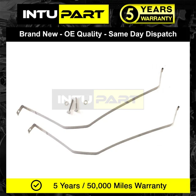 INTUPART STAINLESS STEEL Fuel Tank Support Straps Pair Fits Jaguar X350 ...