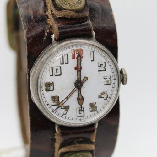 GOERING SWISS WW1 RED CROSS TRENCH WRIST WATCH 925 SILVER 26.3mm FOR ...
