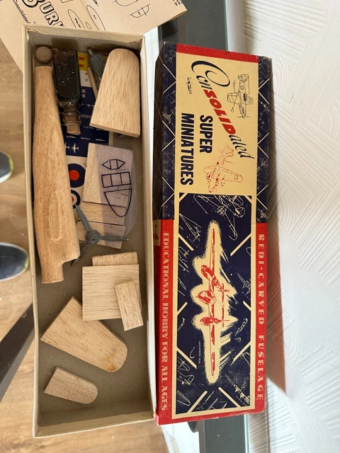 VINTAGE BALSA WOOD model kit Typhoon redi carved balsa wood model ...