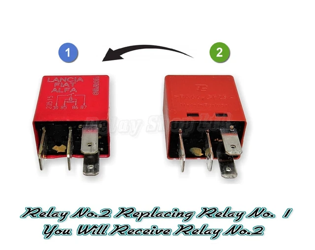 FIAT ALFA LANCIA 4Pin Red (Replacement) Relay 34F231002 Omron 1/11299 ...