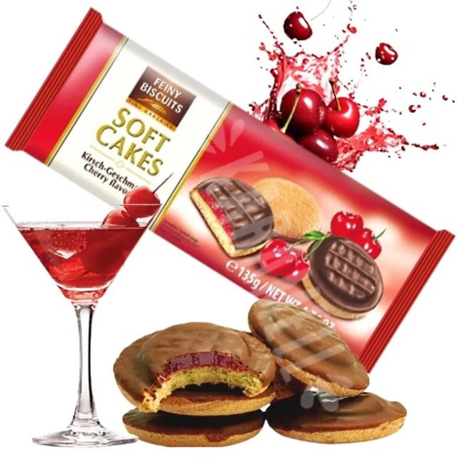 JAFFA CAKES SOFTCAKES cherry 135g Flavour Biscuit Cherry and chocolate ...