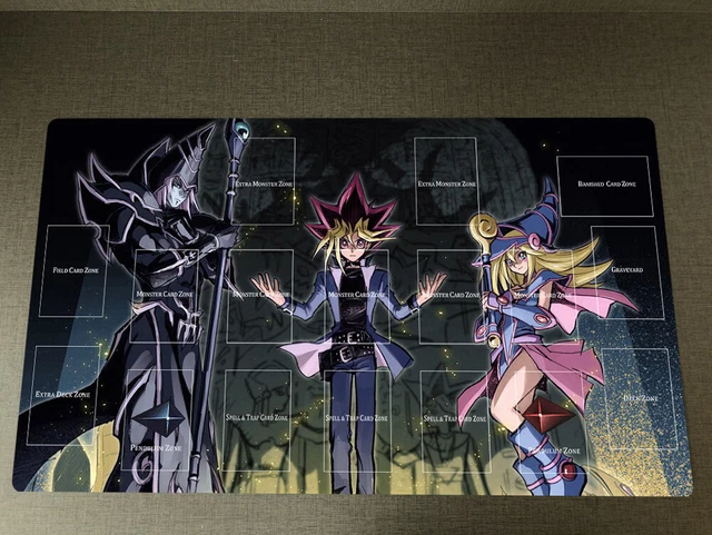 YU-GI-OH! TAPPETINO PLAYMAT Dark Magician & Yugi Muto TCG gioco commerciale zone pad scrivania ...