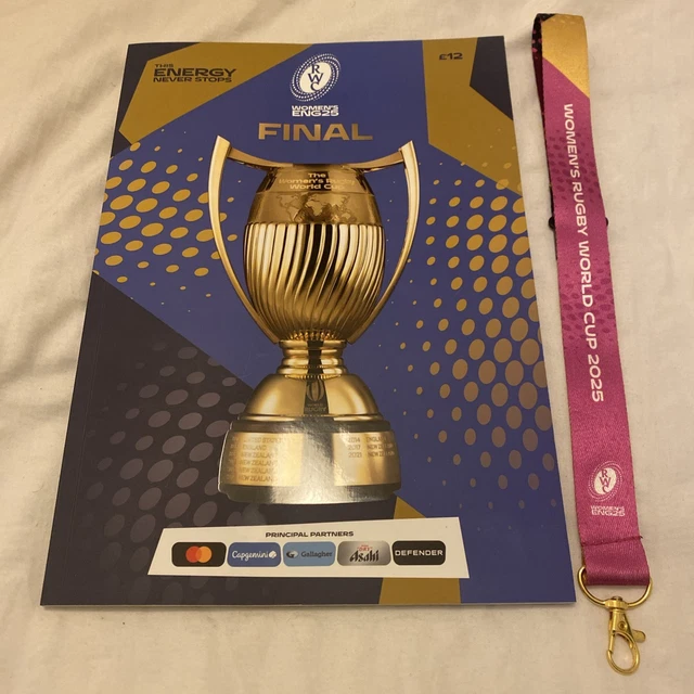 WOMEN’S RUGBY WORLD Cup 2025 Final Official Programme England v Canada ...