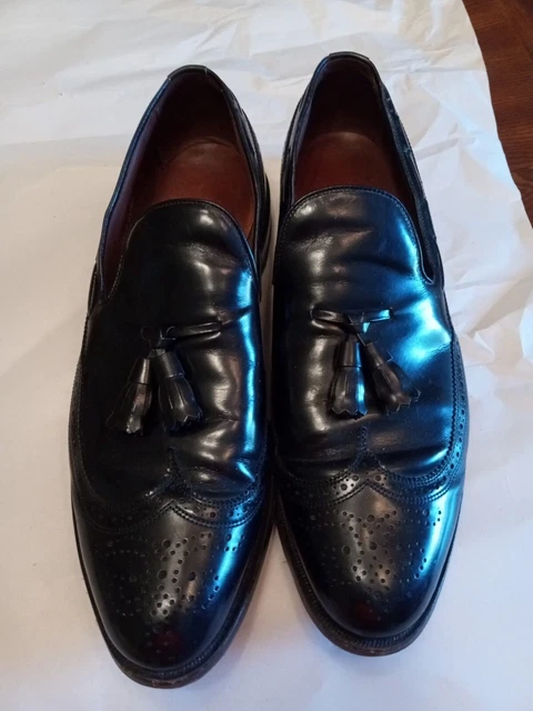 ALLEN EDMONDS BERWICK Black Wingtip Tassel Loafer Dress Shoes Size 11 B ...