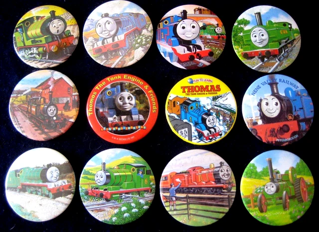 THOMAS THE TANK ENGINE railway stories vintage 1970s-1990s licensed pin ...