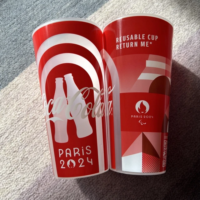 PARIS 2024 COCA Cola Olympics Collectable Cups x 2 Plastic 50cl £7.99 ...