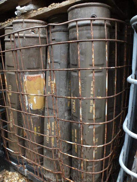 AMMO BOX/TUBE 105 Large British Army Metal Tin Surplus Storage 112 X 23 ...