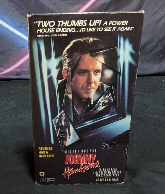 JOHNNY HANDSOME VHS 80s Thriller Mickey Rourke Morgan Freeman Ellen ...