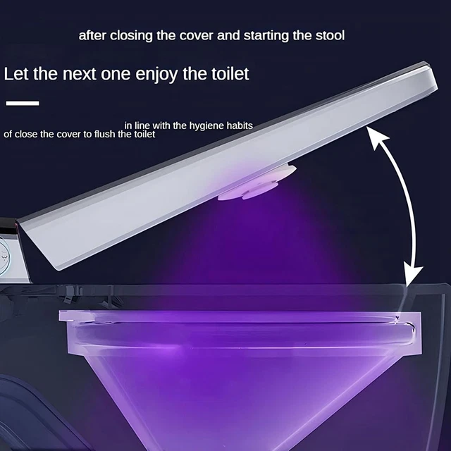 2PACK AUTO SENSOR Toilet UV Lights, Motion-Activated for Cleaner Toilet ...