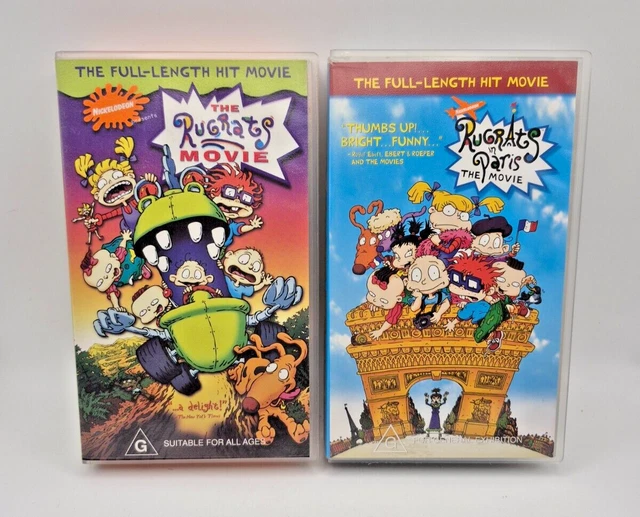 THE RUGRATS MOVIE & Rugrats in Paris 2 x VHS Video Tape Lot Nickelodeon ...