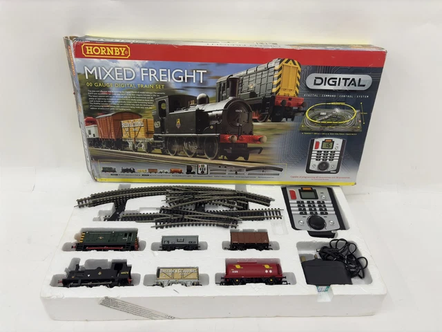 HORNBY MIXED FREIGHT 00 Gauge Digital Train Set Boxed Barely Used Well ...