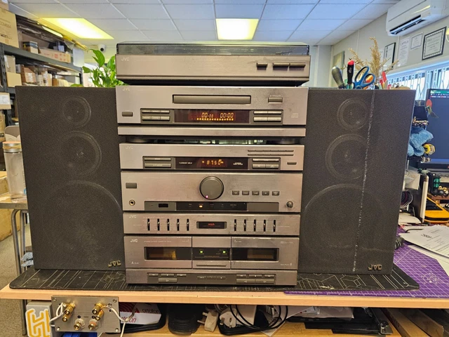 JVC DR-E45L, AL-E45, XL-E45, SP-E45 Amp/Cassette/CD/Record and Speakers ...