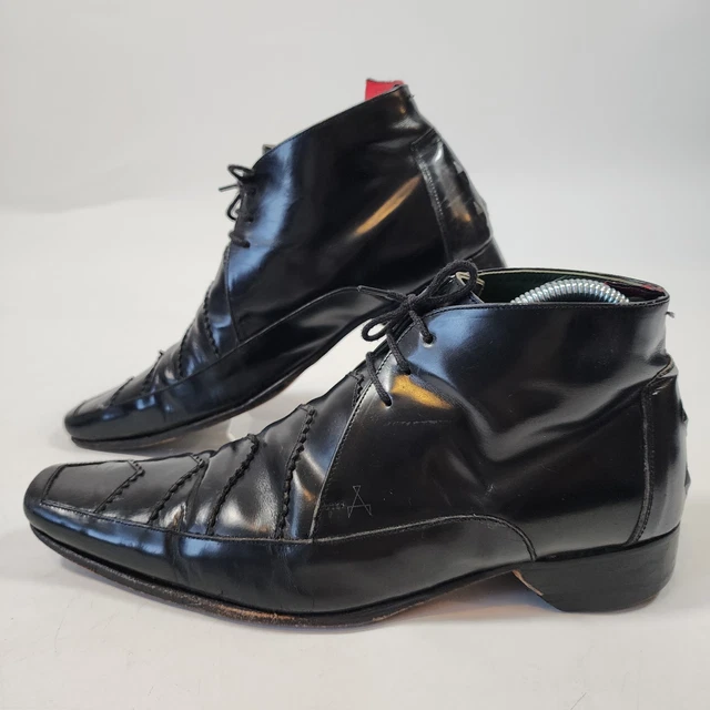 JEFFERY WEST BLACK Line Mens Leather Chukka Boots - Black - Size 6 UK ...