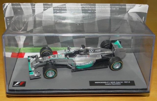 PANINI 1:43 SCALE F1 Car Mercedes F1 W05 Hybrid 2014 Lewis Hamilton ...