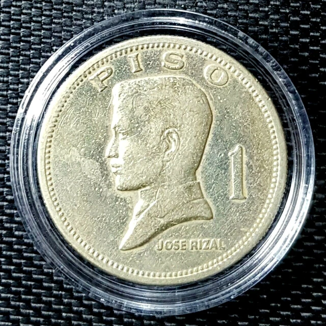 RARE 1972 PILIPINAS 1 Piso "JOSE RIZAL" Coin, Ø33mm (+FREE1 coin ...