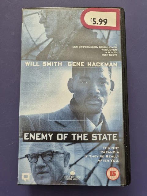 ENEMY OF THE State VHS 1998 Will Smith Gene Hackman Tony Scott Thriller ...