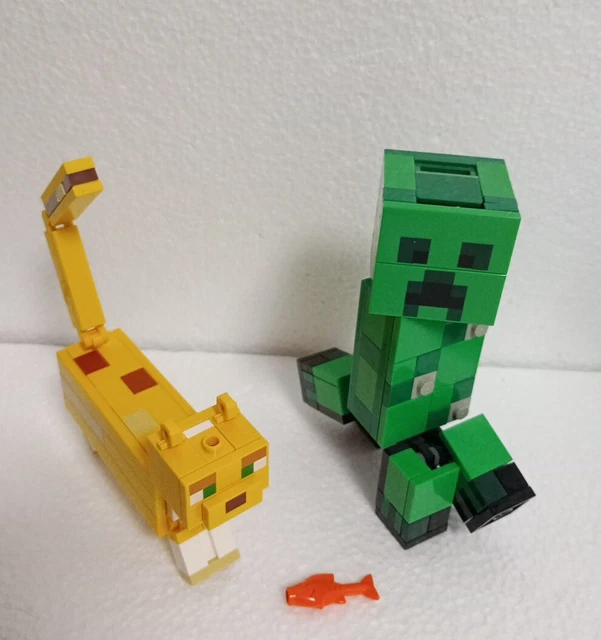 LEGO MINECRAFT BIGFIG Creeper & Ocelot / Also Minifigures Steve Alex ...