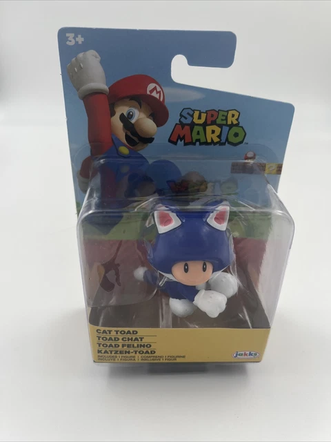 NEW JAKKS 91428 World of Nintendo Super Mario 2.5-Inch CAT TOAD Mini ...