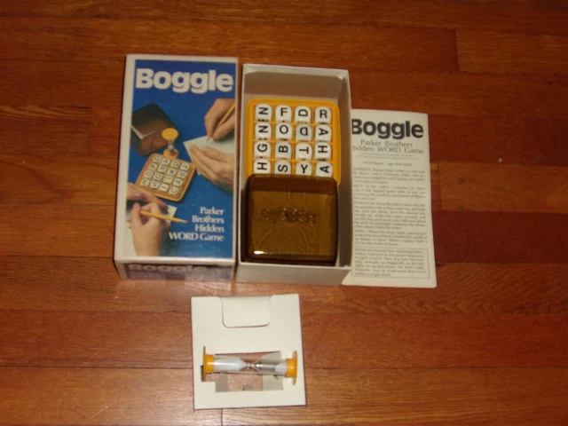 VINTAGE 1976 PARKER Brothers Boggle Complete Set w/ Box The Hidden Word ...