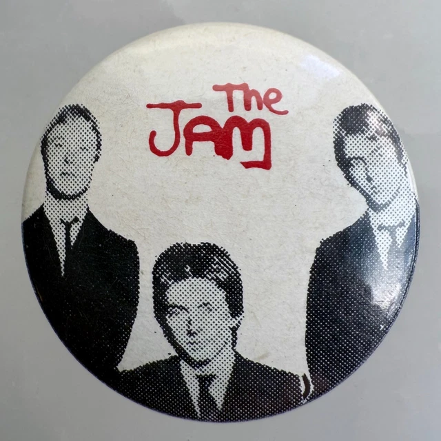 VINTAGE LATE 70S early 80s THE JAM pin 1" badge Paul Weller UK band ...