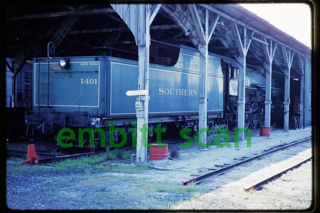 ORIGINAL SLIDE, SOU Southern Railway 4-6-2 locomotive à vapeur #1401 ...