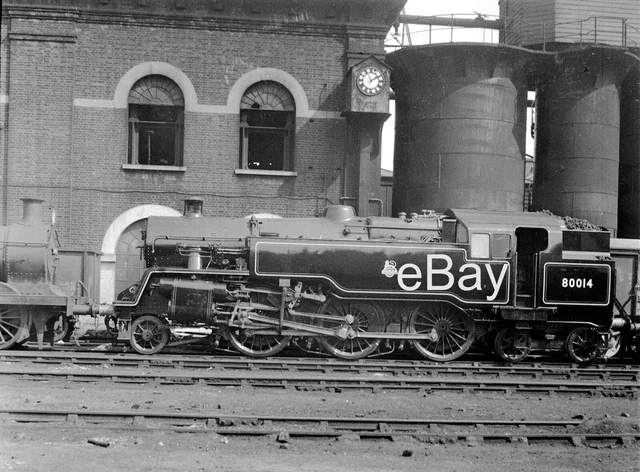 RAILWAY STEAM NEGATIVE Standard 4 80014 Brighton MPD 75A 1950s ...