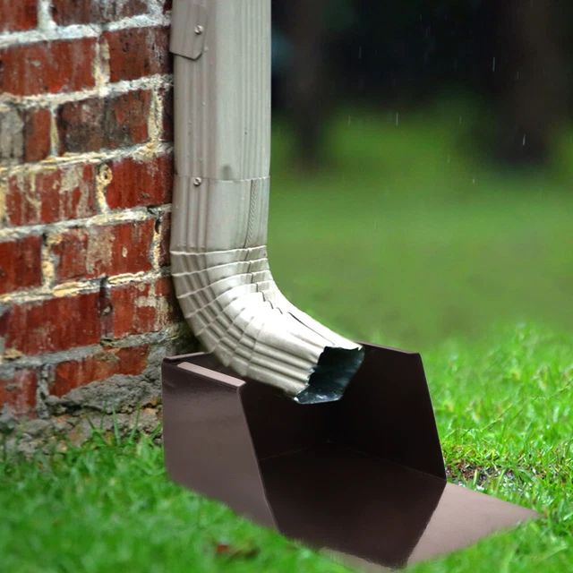 GUTTER SPLASH BLOCK Rain Downspout Extender Finished Product Dustpan £ ...