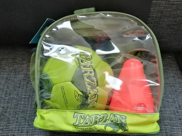 DISNEY'S TARZAN FOOTBALL / soccer ball, shin pads, goal posts and ...