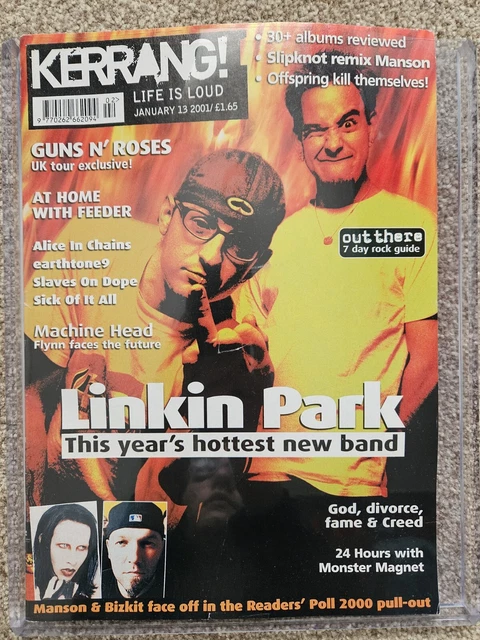 RARE VINTAGE KERRANG Magazine January 2001 Linkin Park First Front ...