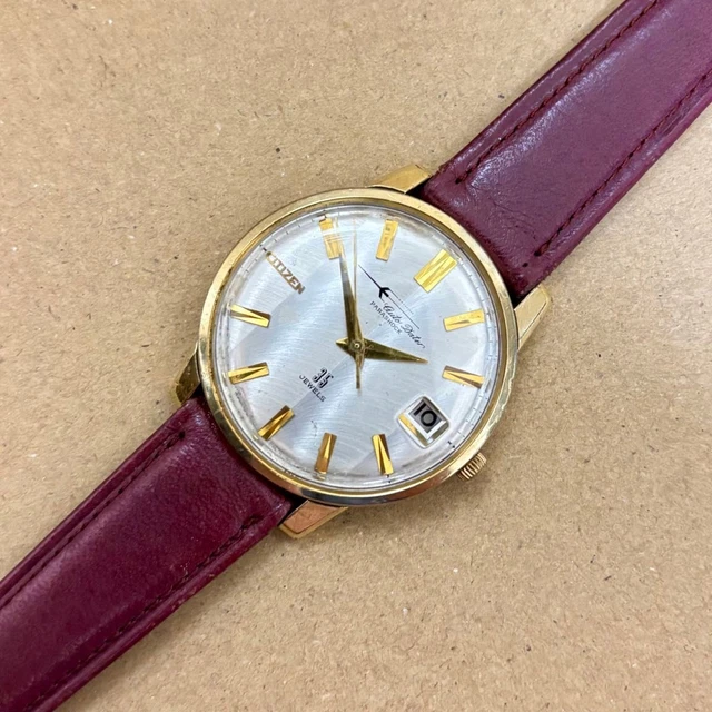 CITIZEN SUPER JET Auto Dater AD51507083 Vintage 35j Or Sv Automatique ...