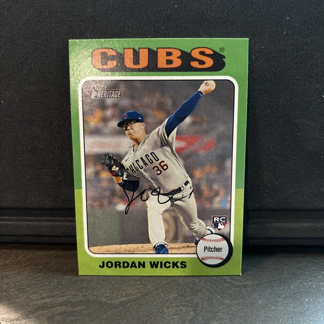 2024 TOPPS HERITAGE #390 Jordan Wicks Chicago Cubs Rookie (RC) EUR 1,68 ...