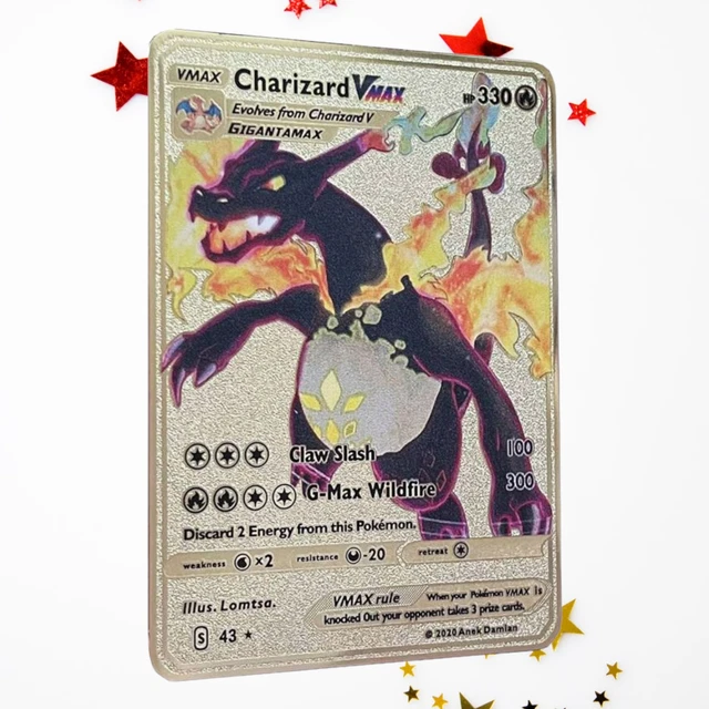 HERO CHARIZARD VMAX GIGANTAMAX Gold Rare - Collectable Pokemon Metal ...