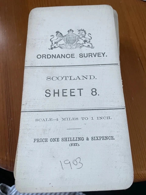 ORDNANCE SURVEY MAP - 4 Miles To 1Inch - Scotland Sheet 8 £19.00 ...
