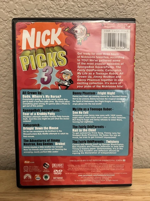 NICK PICKS VOLUME 3 Nickelodeon Catscratch Jimmy Neutron All Grown Up ...