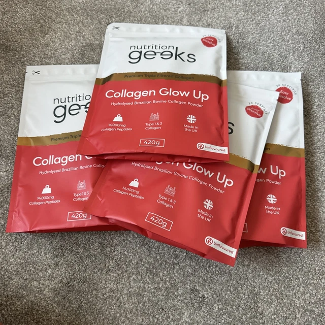 NUTRITION GEEKS - Collagen Glow Up Powder 420g. BRAND NEW. EXP:10/2028 ...