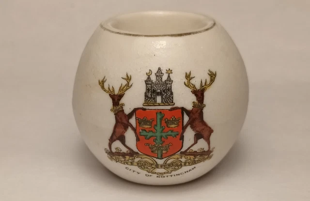 14 PIECES NOTTINGHAM Crested Pottery Goss Arcadian Shelly Willow Gemma ...