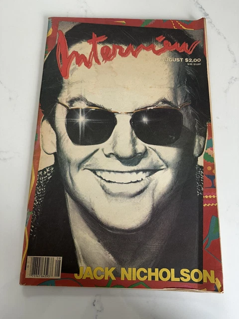 ANDY WARHOL'S INTERVIEW magazine August 1985 edition Jack Nicholson £24 ...