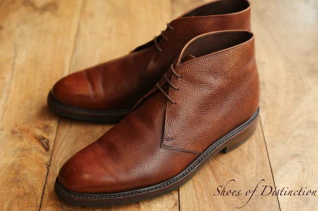LOAKE 1880 LYTHAM Brown Grain Leather Chukka Boots Shoes Mens UK 9 F US ...